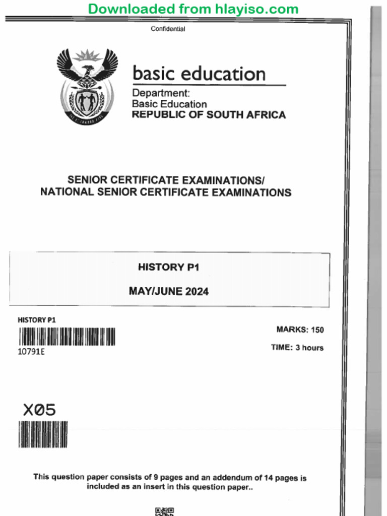 Gr 12 History P1 (English) June 2024 Question Paper_hlayiso.com_ | PDF