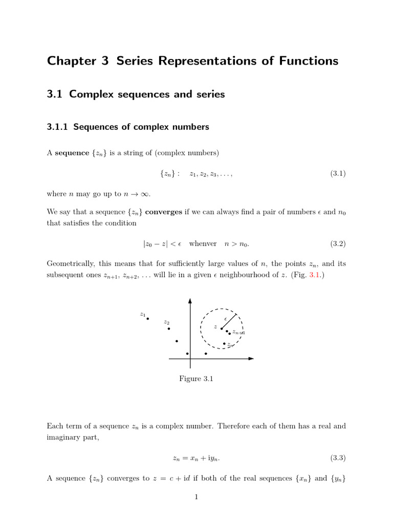 Chapter3-Series Representations | PDF | Sequence | Power Series
