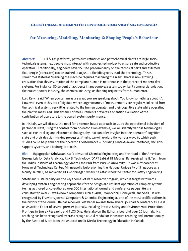 ECE Visiting Speaker Poster Mar 20 24 | PDF | System