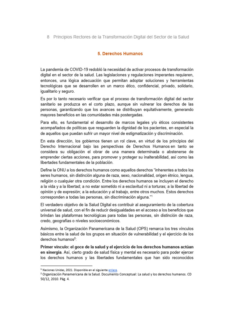 Derechos Humanos en Salud Digital | PDF | Derechos humanos | Derechos