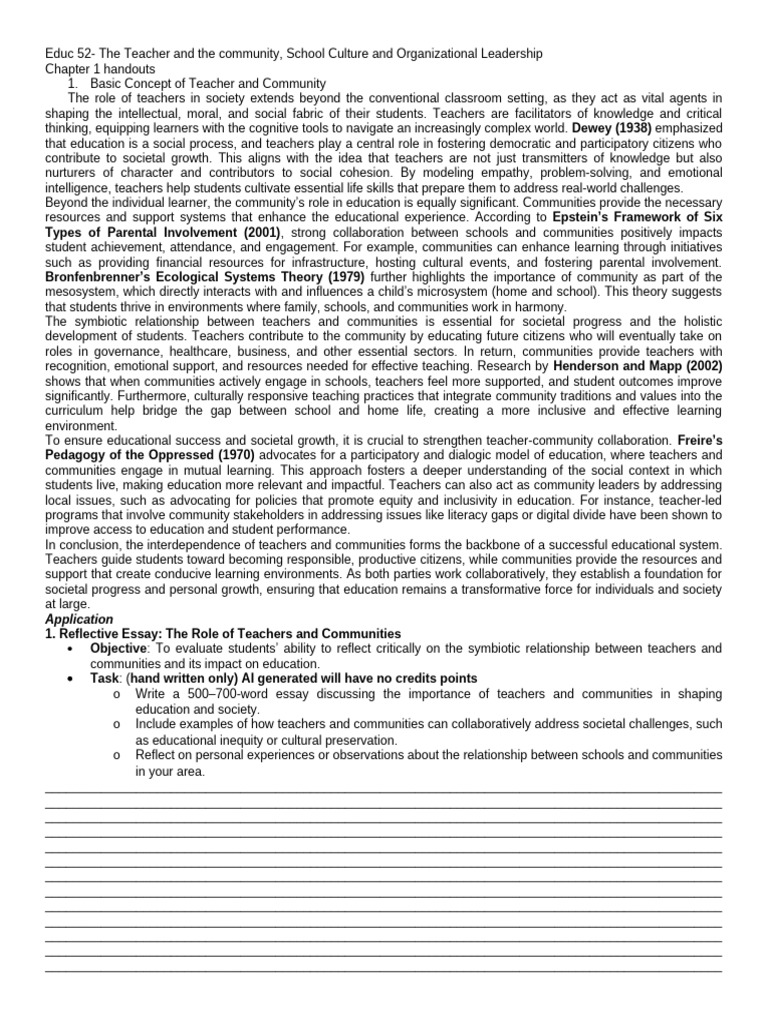 Educ 52 Chapter 1 Handouts | PDF | Social Status | Discrimination & Race Relations