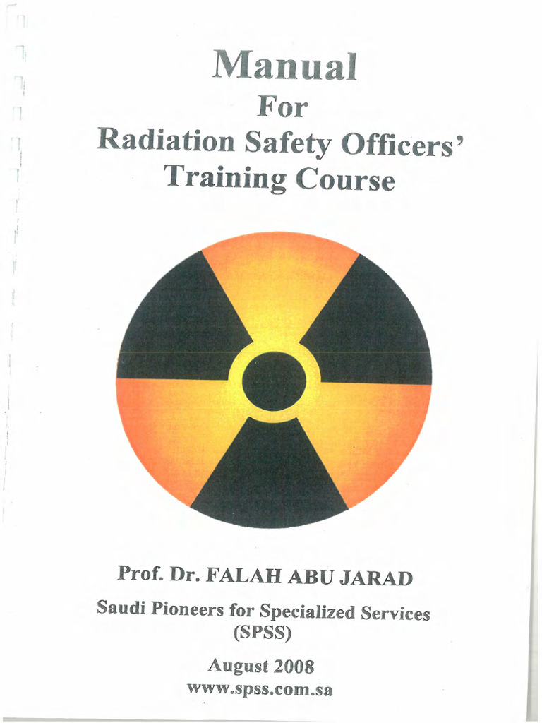 Manual For Radiation Safety Officers Training Course | PDF