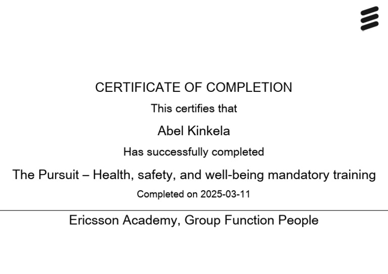 The Pursuit CertificateOfCompletion | PDF