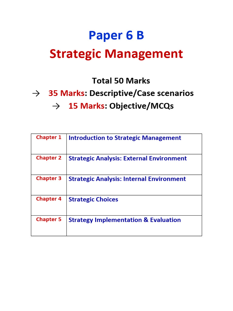 Changes in SM As Per ICAI New Scheme | PDF | Strategic Management ...