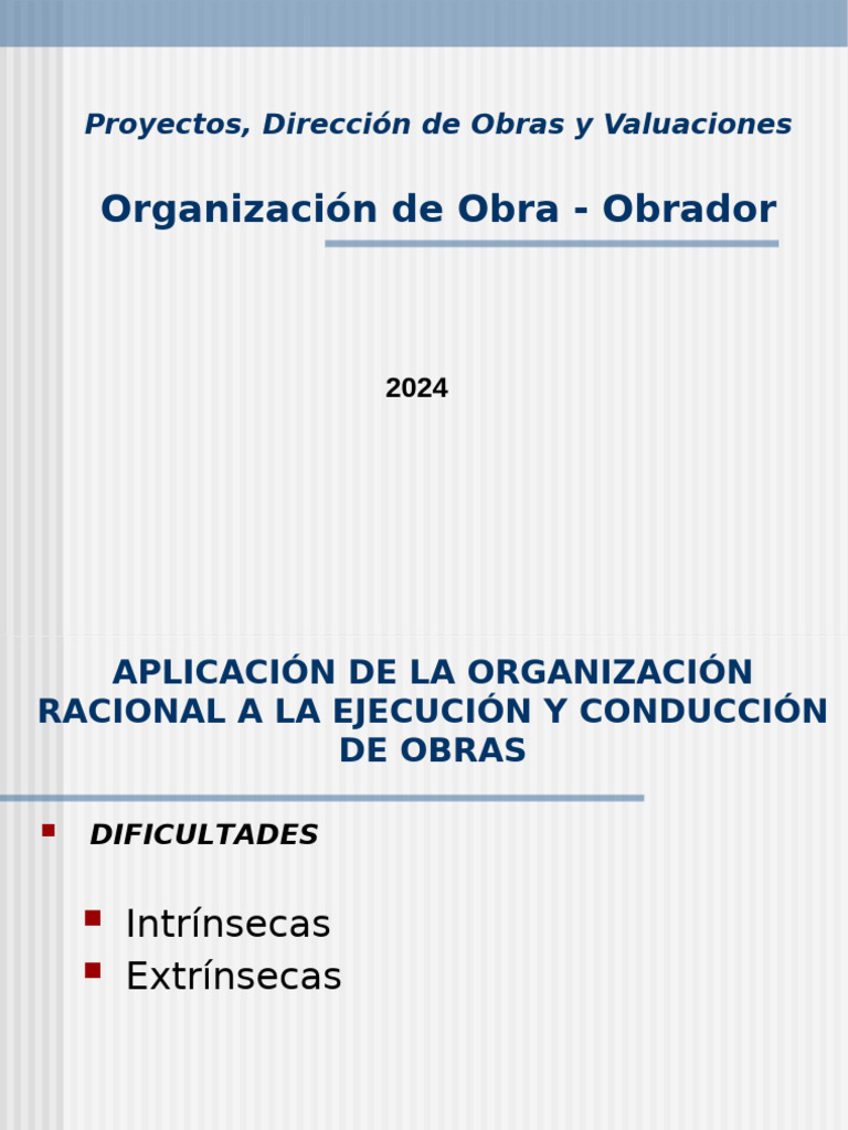 Organización de Obra y Obrador 2024 | PDF | Planificación | Baño