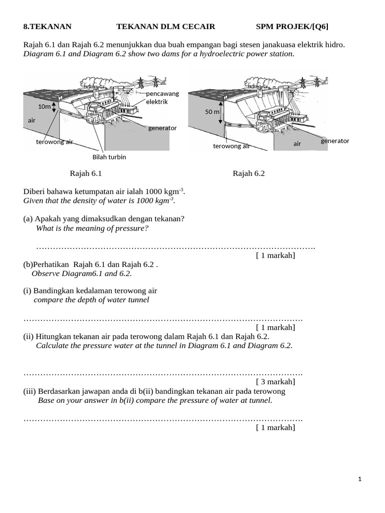 8.pressure - P in Liquid - Dam Electhydro (Q8) | PDF
