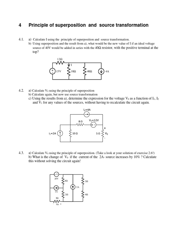 Ex4 Superposition And Source Transformation Pdf