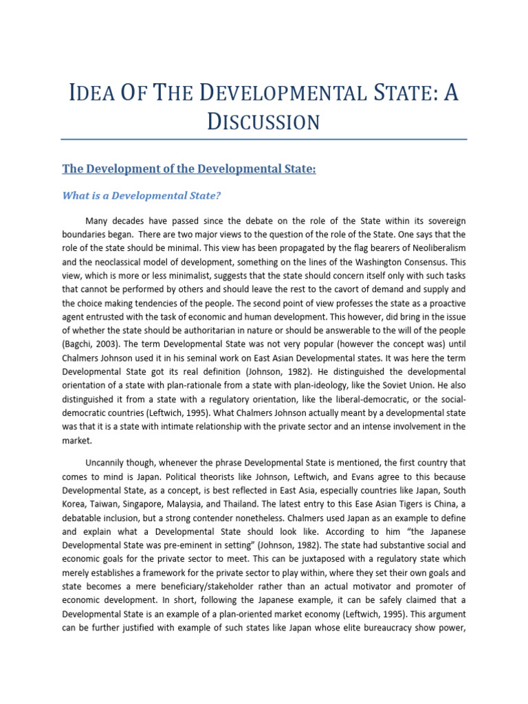 The Idea of The Developmental State | PDF | Subsidy | Incentive