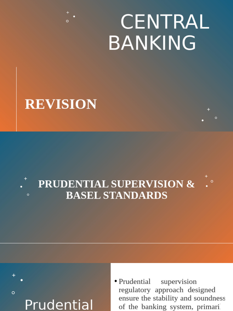 Prudential Supervision & Basel Standards | PDF | Basel Iii | Banks