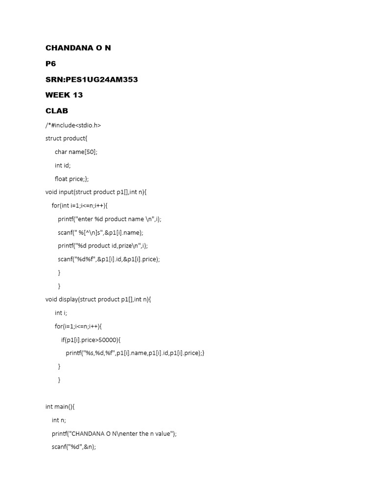 Pesug24am353 P6 Week13 Chandana o N | PDF | Computing | Computer Engineering