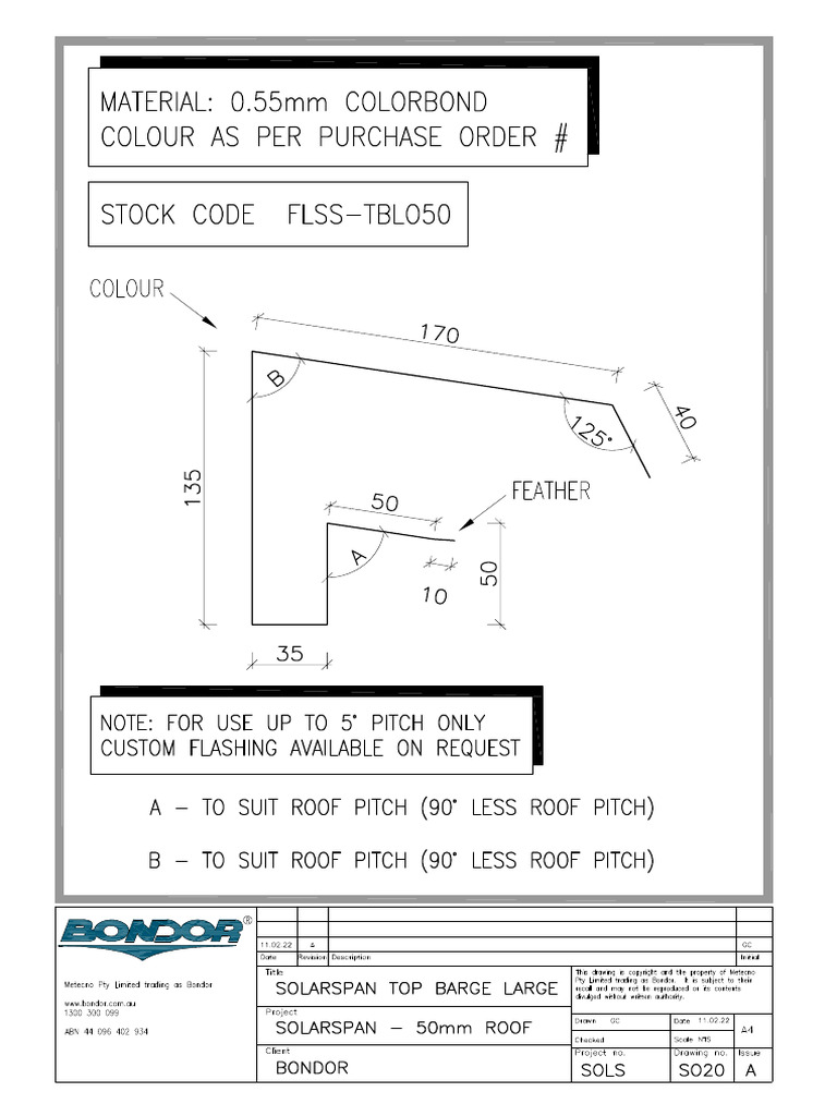 Flss-tbl050 - Solarspan Top Barge Large - 50mm | PDF