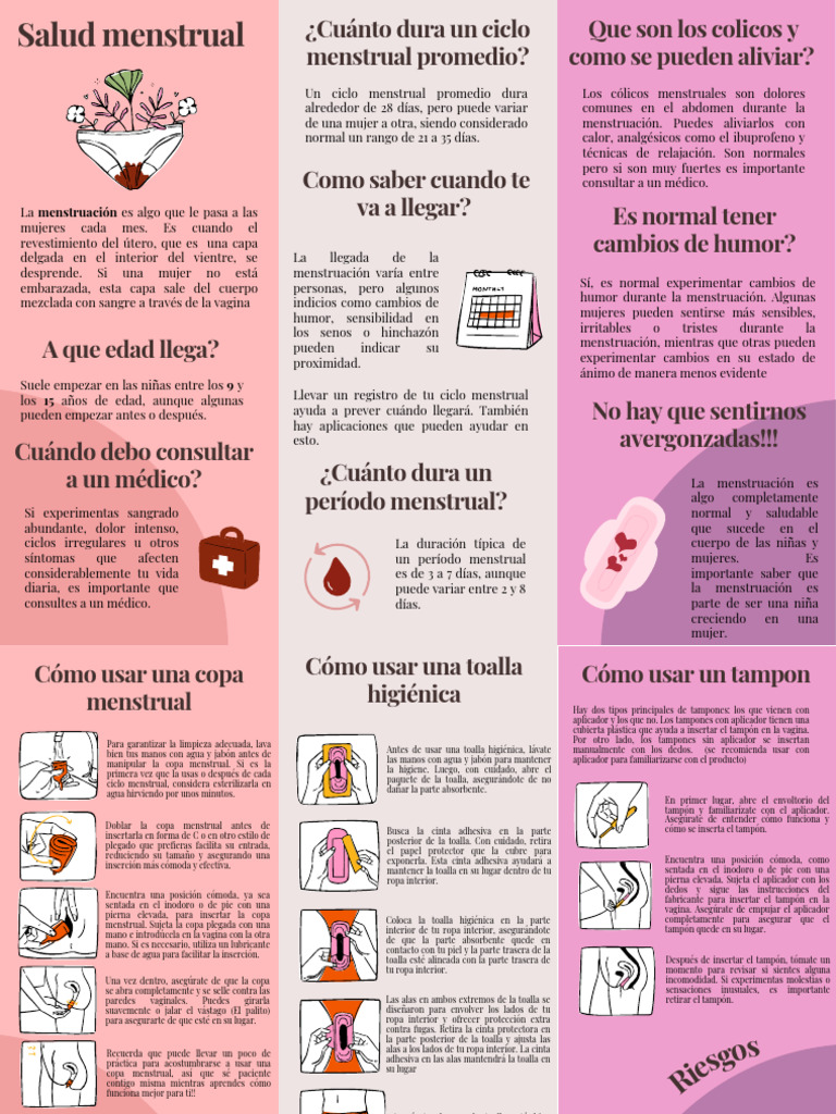 Salud Menstrual Brochure | PDF | Menstruación | Ciclo menstrual