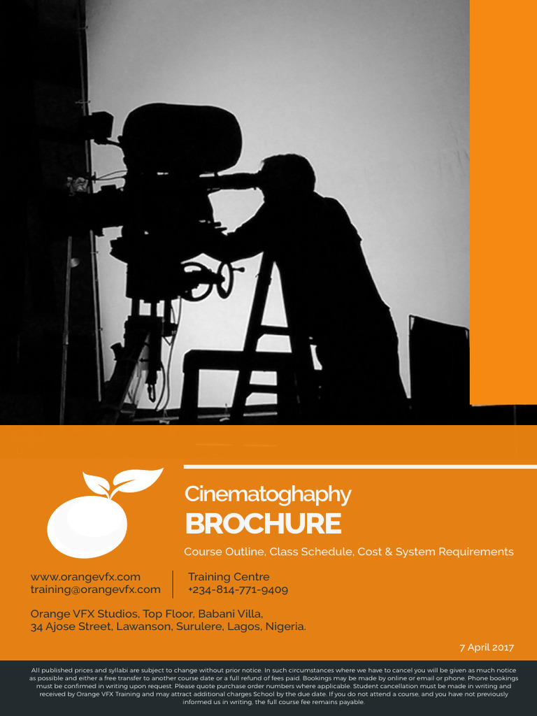 Cinematography Course Brochure | PDF | Camera | Cinematography