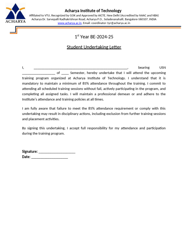 SST-Undertaking Letter | PDF