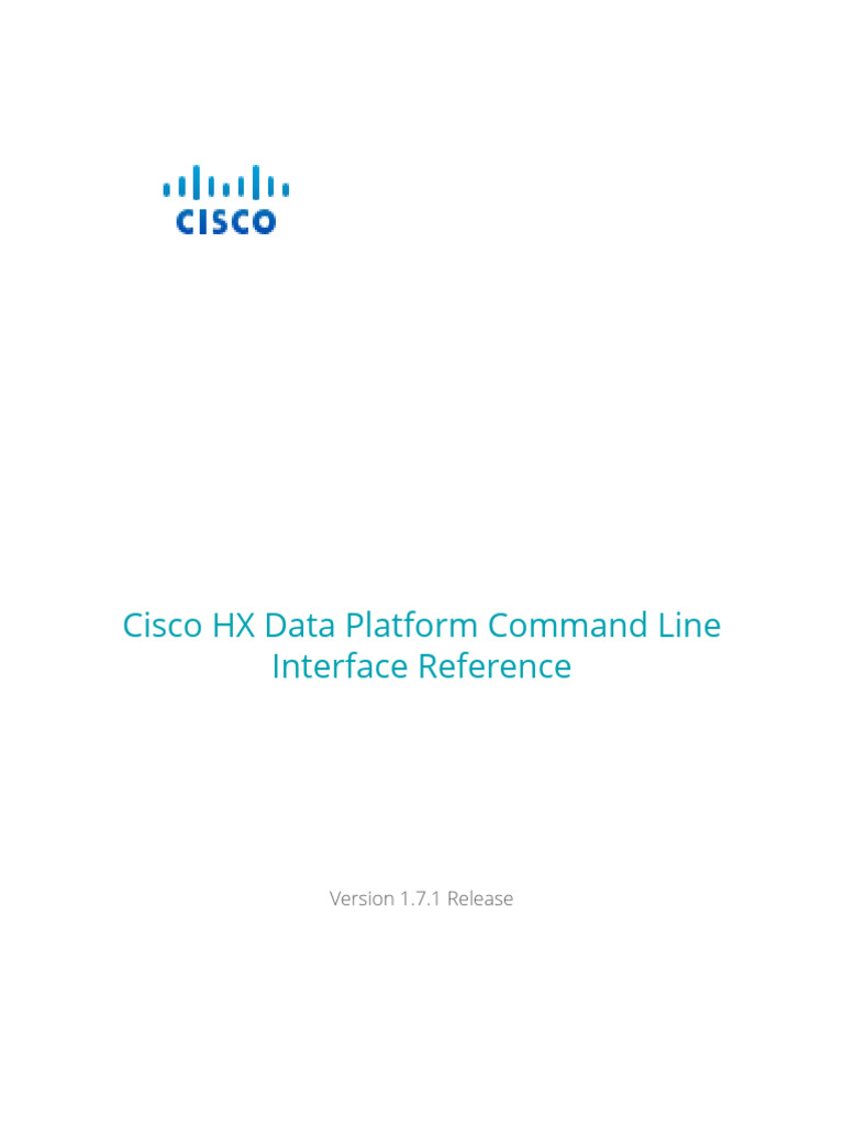 HX Data Platform CLI Reference Guide | PDF | Computer Cluster ...