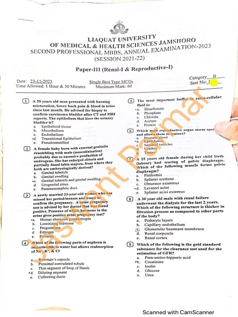 Paper III Renal+Respo 21lm JP 1 | PDF