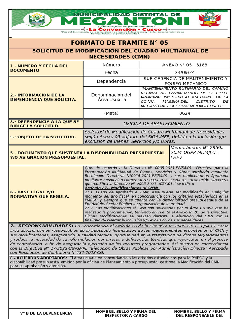 Formato Anexo 5 | PDF