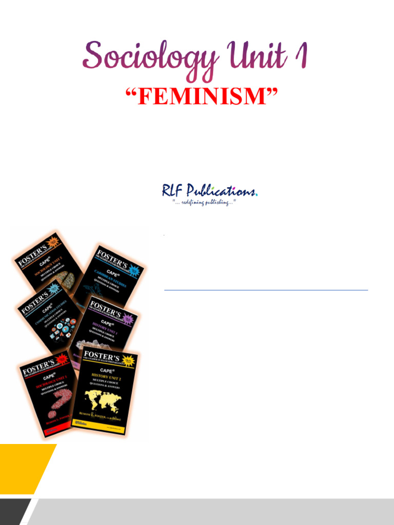 Sociology Unit 1 - Lesson 4 - Feminism | PDF | Feminism | Gender Studies