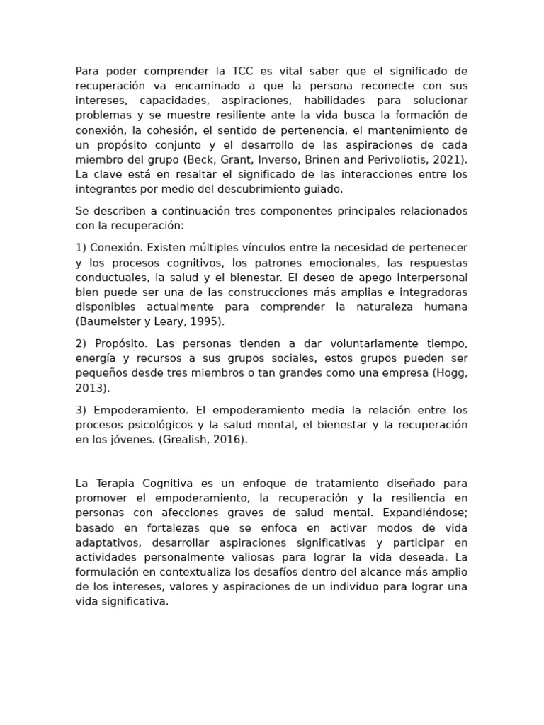 Manual TCC | PDF | Terapia de conducta cognitiva | Salud mental