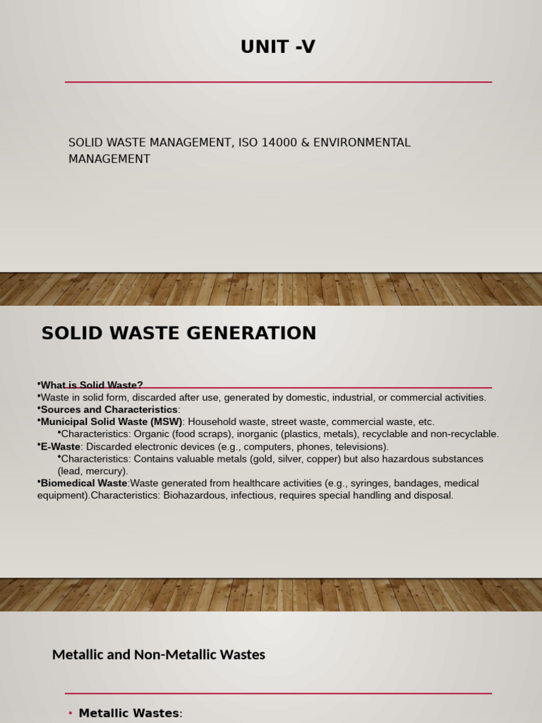 Solid Waste Management & Environmental Standards | PDF | Waste ...