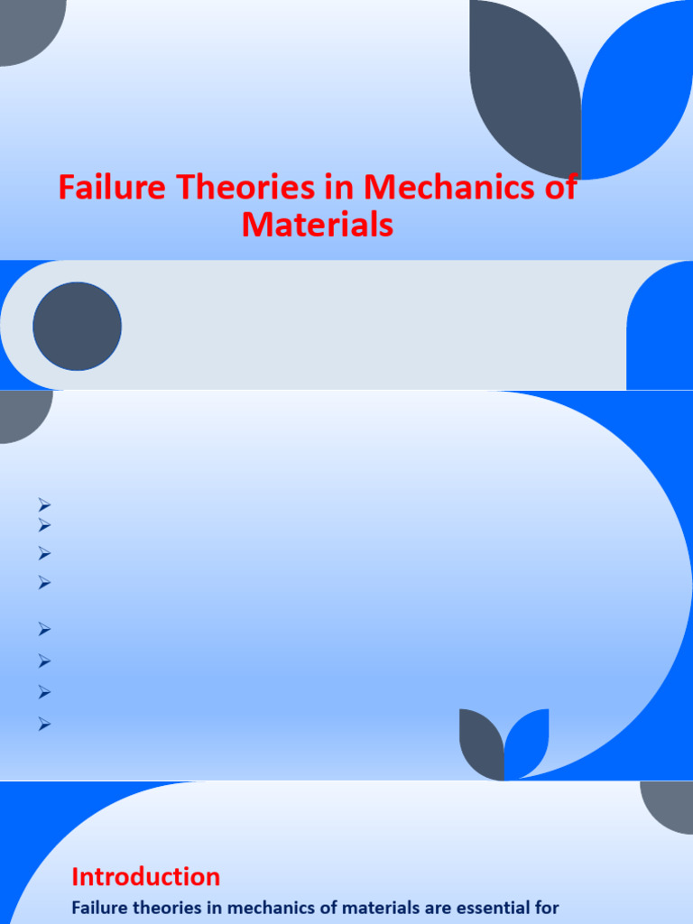 Failure Theories in Material Mechanics | PDF | Strength Of Materials ...