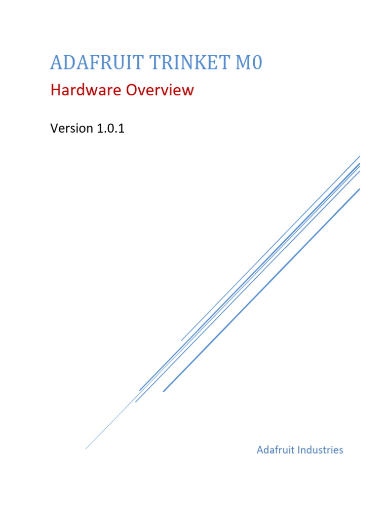 Adafruit Trinket M0 Overview | PDF | Usb | Microcontroller