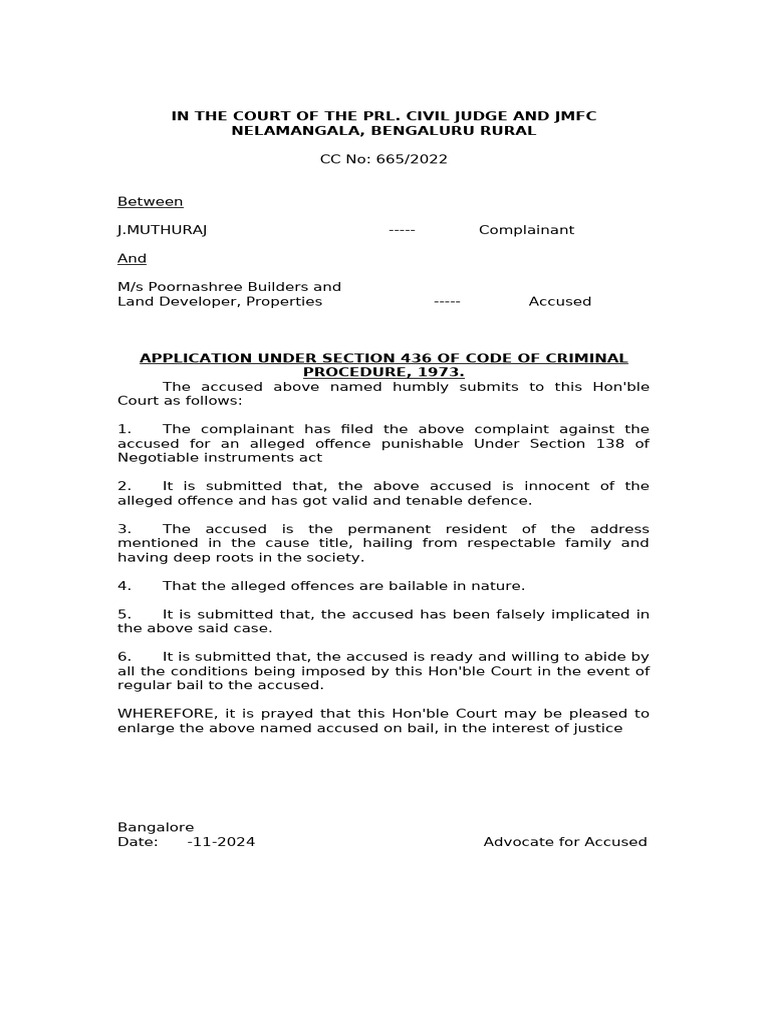 478, 490 bnss-2023 Roopa Vs Abishek CC 17843-2024 138 - Nadagowda Ref | PDF