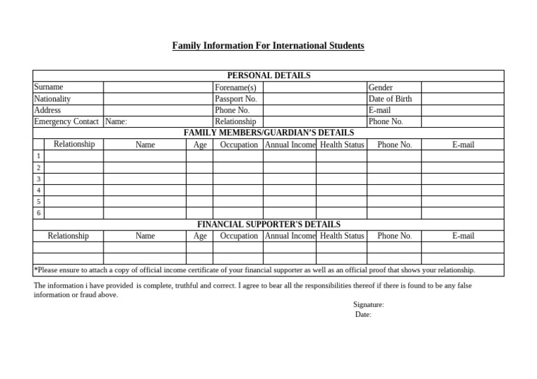 Copy3-Family Form | PDF