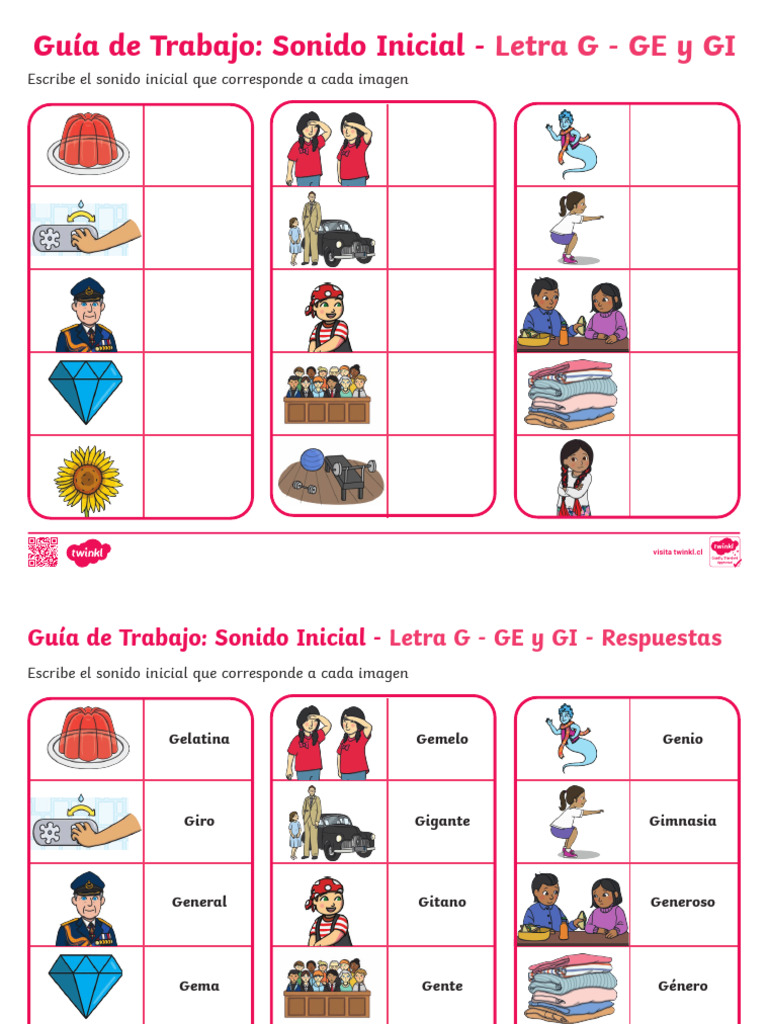 CL L 1682296690 Guia de Trabajo Sonido Inicial Letra G Ge Gi - Ver - 5 ...