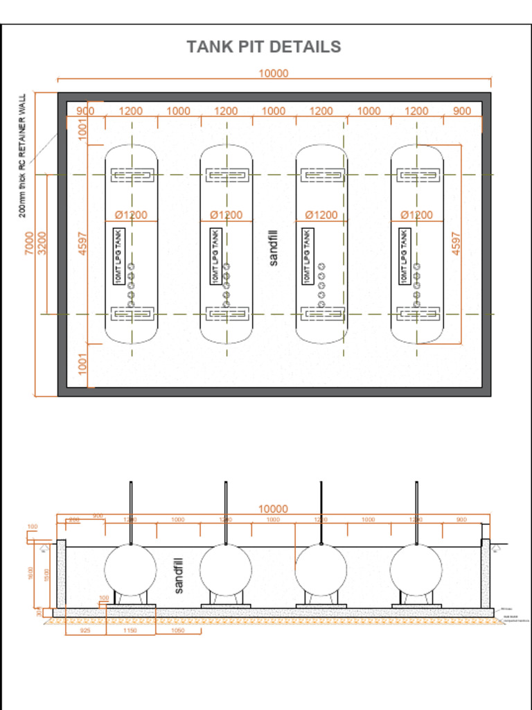 LPG Tank Pit Construction Details | PDF