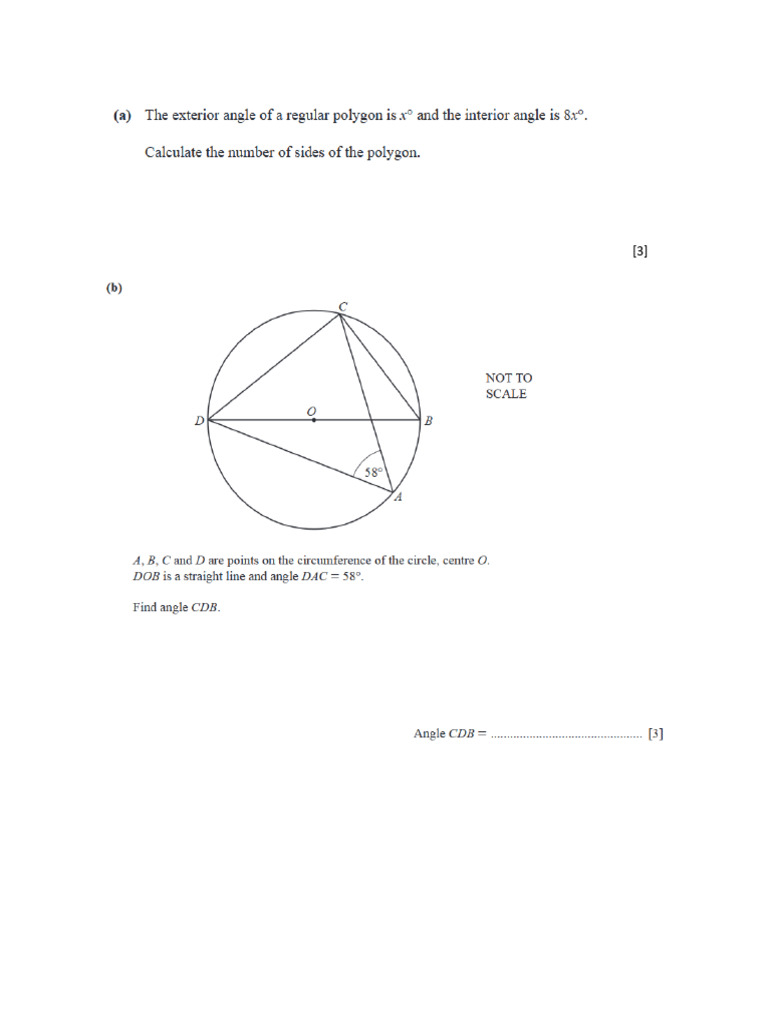 Circle Theorems Practice | PDF