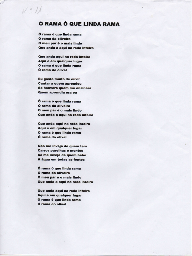 Ó RAMA Ó QUE LINDA RAMA - Letra | PDF