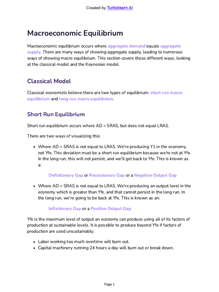 11) Macroeconomic Equilibrium | PDF | Macroeconomics | Economic Equilibrium