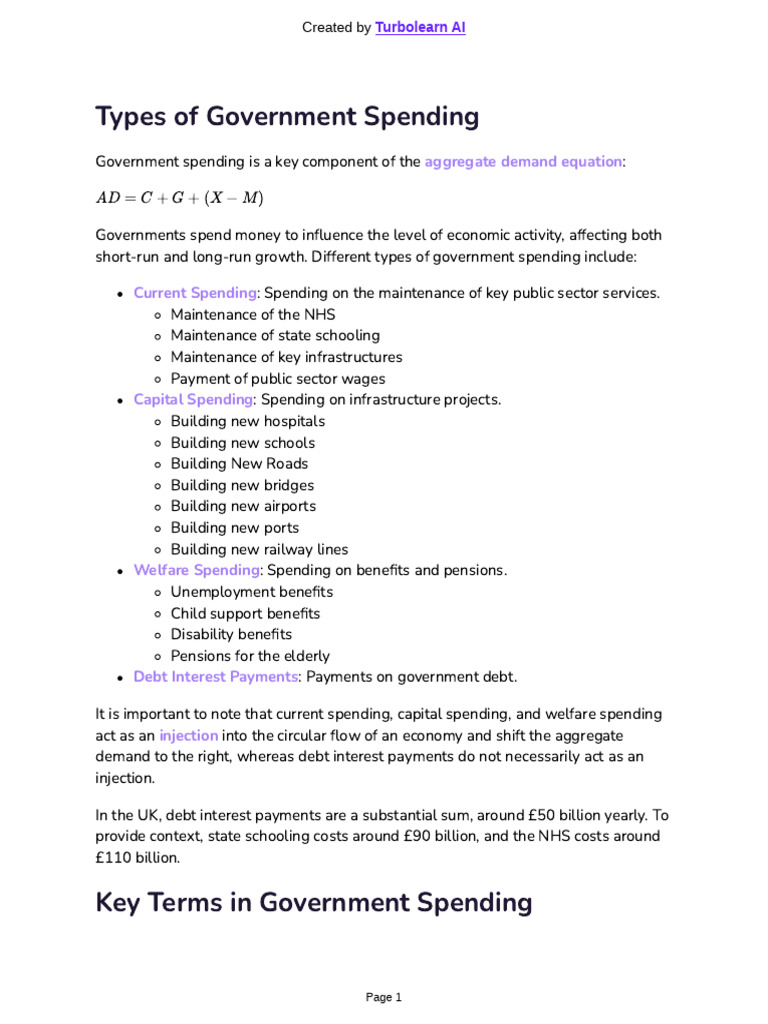 8) Government Spending and Aggregate Demand | PDF | Government Budget ...