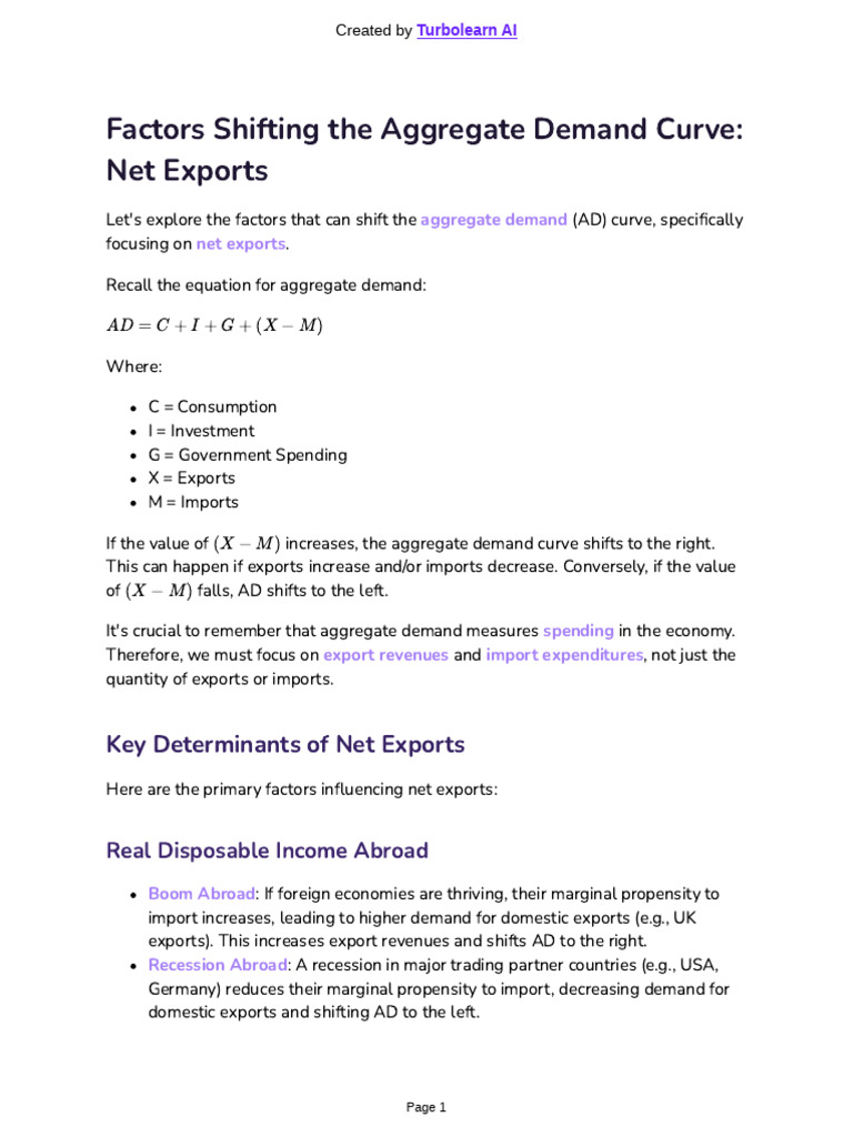 9) Net Exports and Aggregate Demand | PDF | Exports | Aggregate Demand
