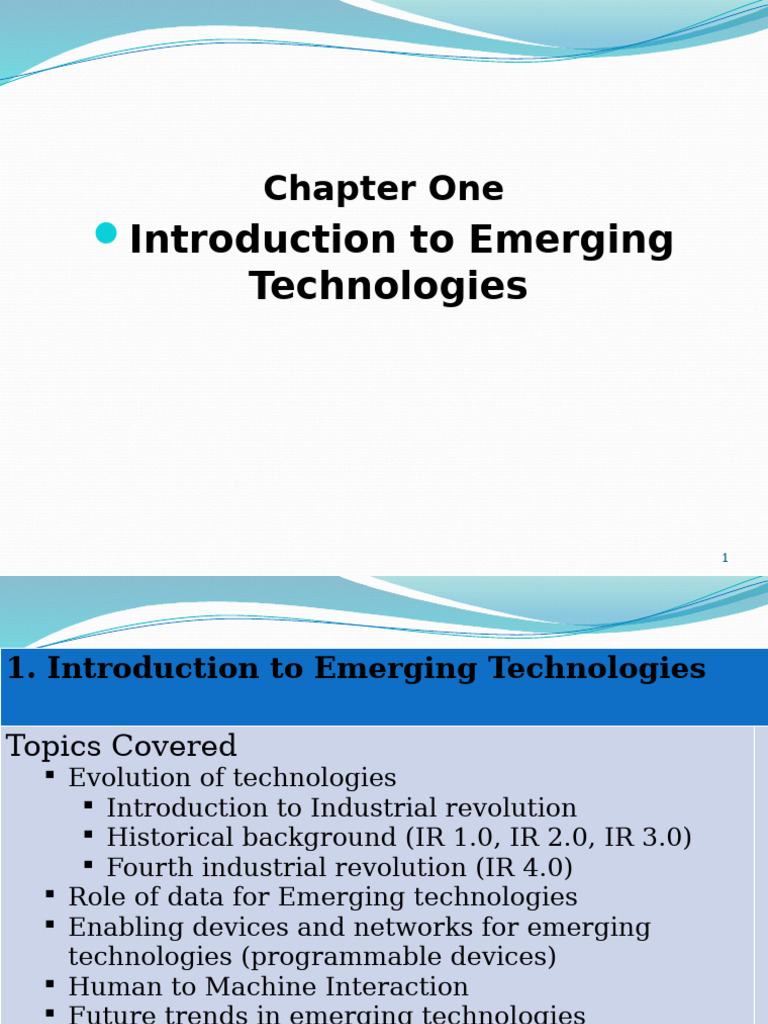 Chapter 1 - Intro To Emerging Technologies | PDF | Human–Computer Interaction | Computer Network