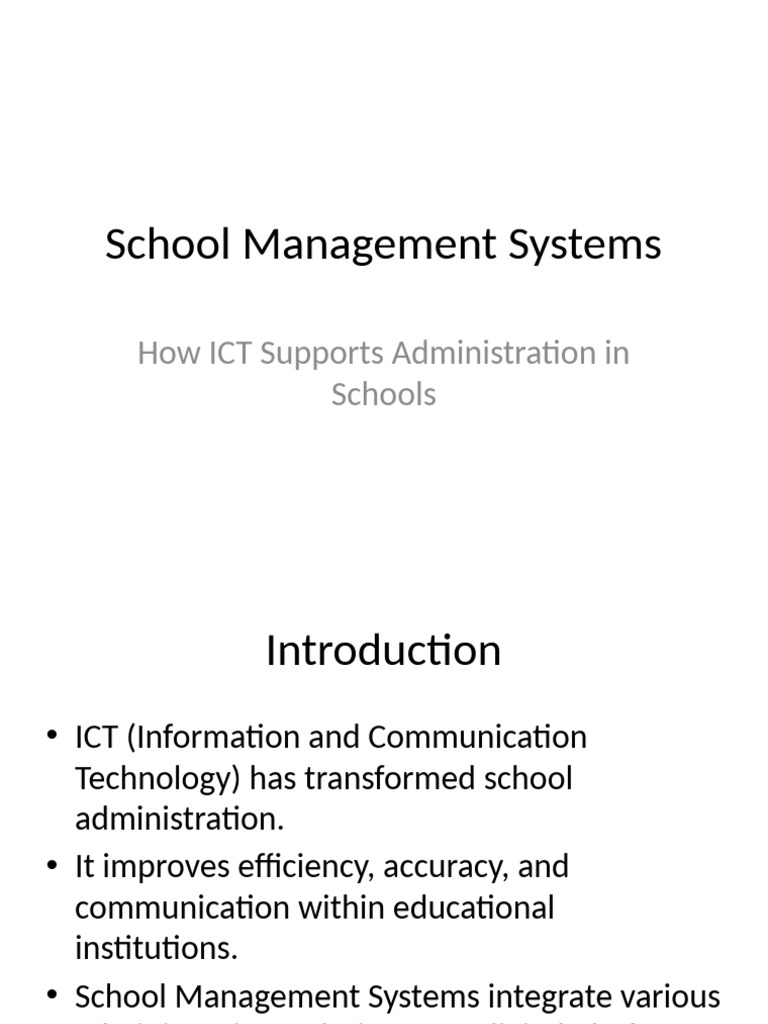 School Management Systems | PDF