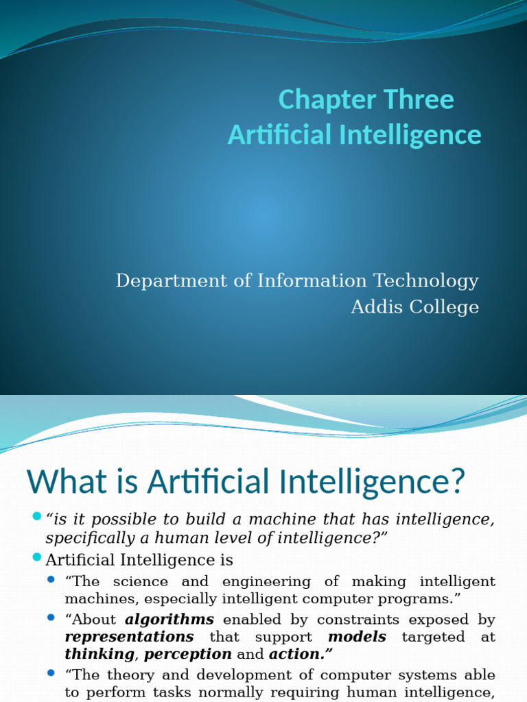 Chapter 3 - Artificial Intelligence | PDF | Artificial Intelligence | Intelligence (AI) & Semantics