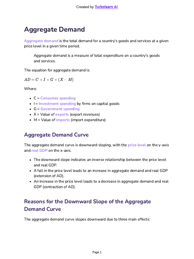 4) Aggregate Demand - Shifts and The Downward Slope | PDF | Aggregate Demand | Demand