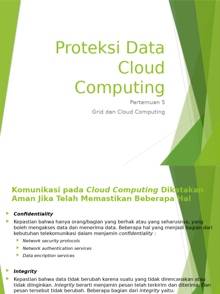 Pertemuan5-Proteksi Data Cloud Computing | PDF