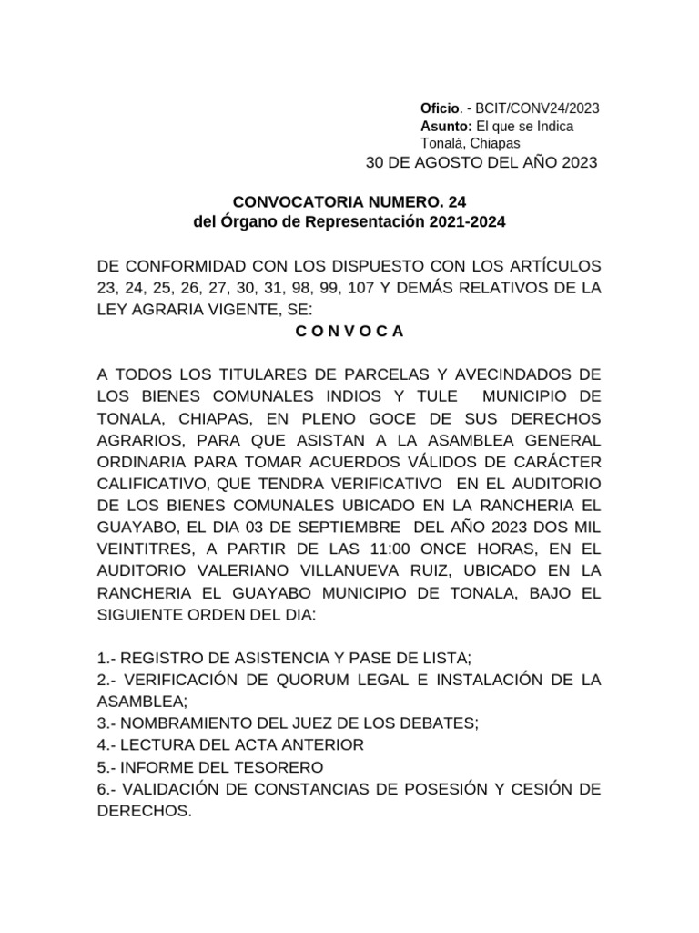 Acta 03 de Septiembre de 2023. | PDF | Gobierno