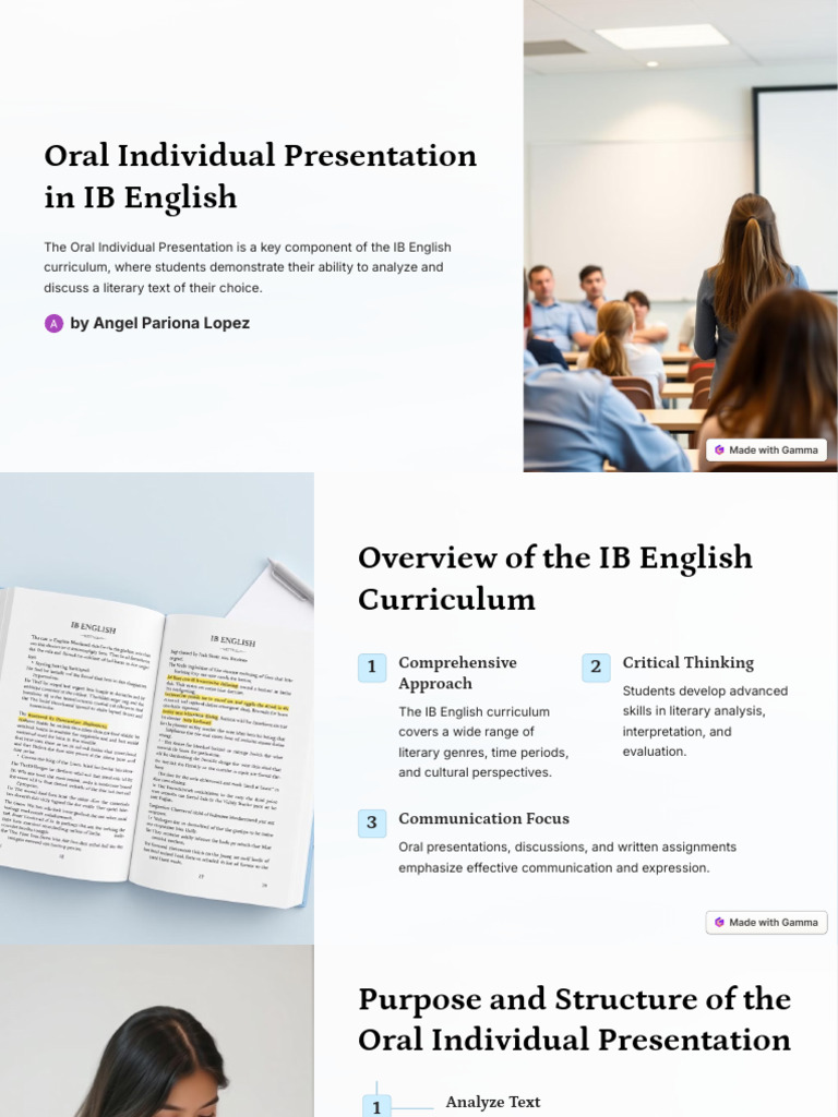 Oral Individual Presentation in IB English | PDF | Critical Thinking ...