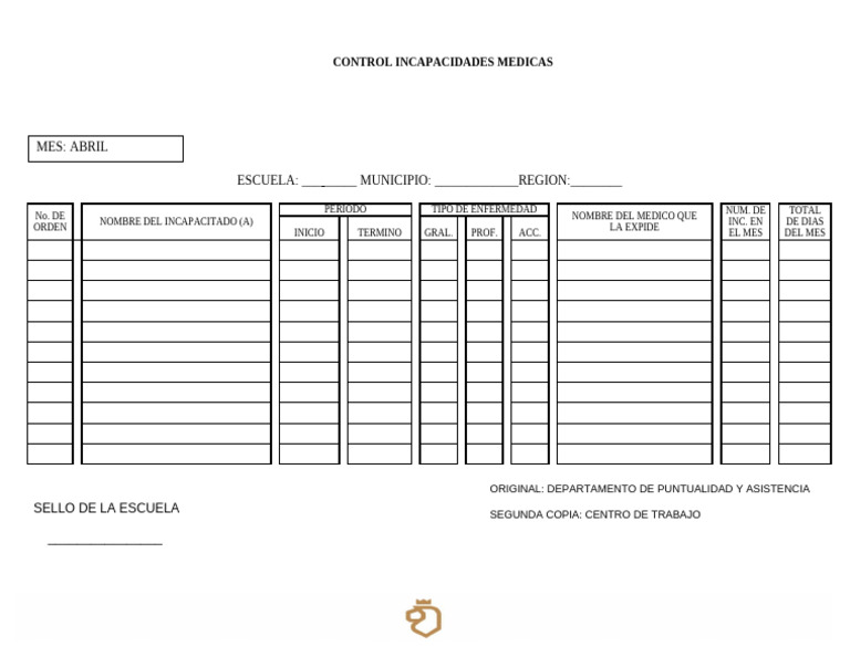 Formato de Incapacidad Médica Editable | PDF