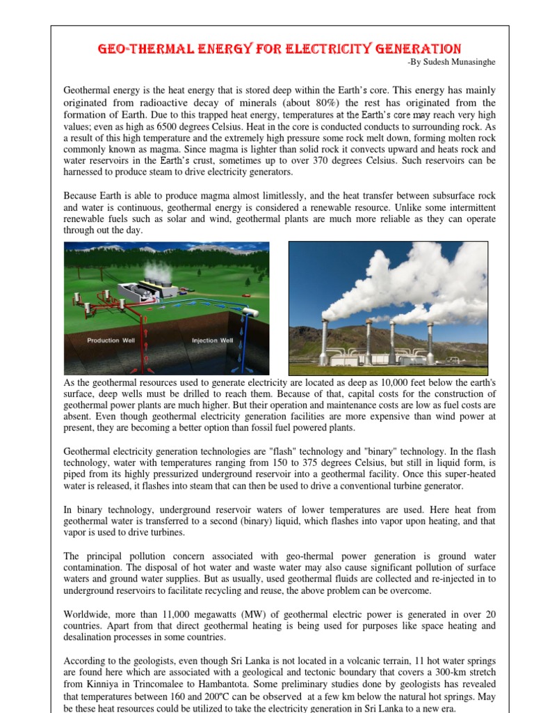Geo Themal Energy (News Letter) | PDF | Geothermal Energy | Magma