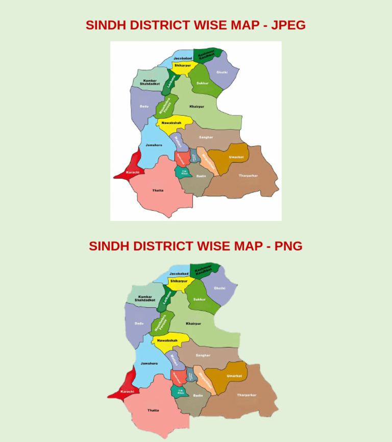SINDH DISTRICT WISE MAP | PDF