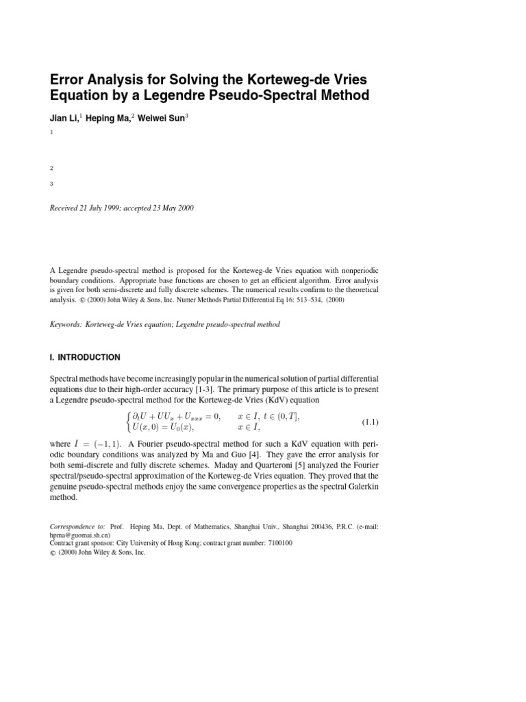 [Numerical Methods for Partial Differential Equations 2000-Nov Vol. 16 Iss. 6] Jian Li_ Heping ...