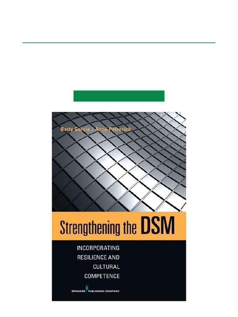 Strengthening The DSM Incorporating Resilience and Cultural Competence ...
