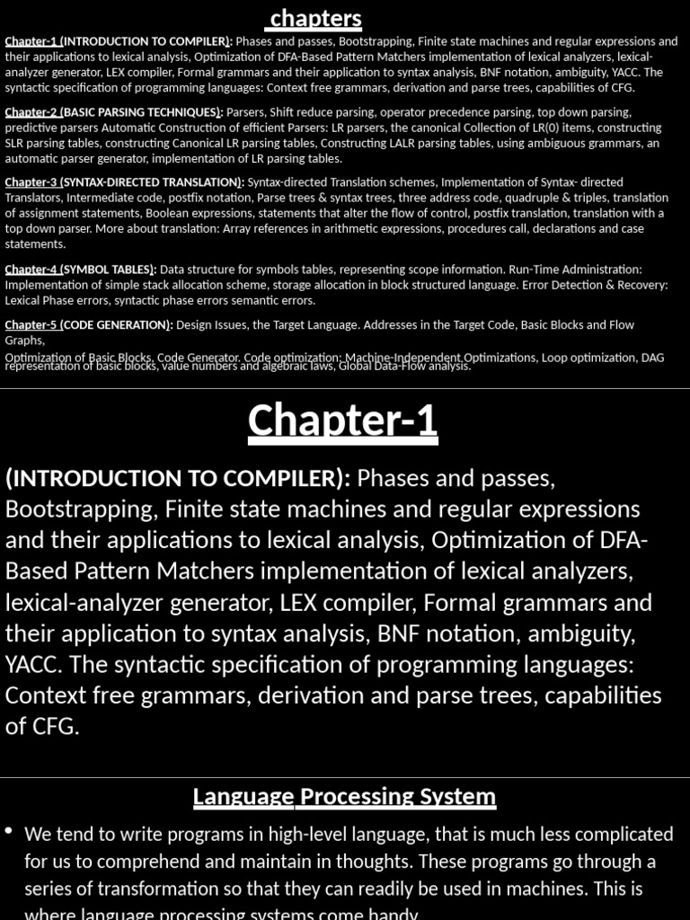 Compiler Design Note | PDF | Parsing | Compiler