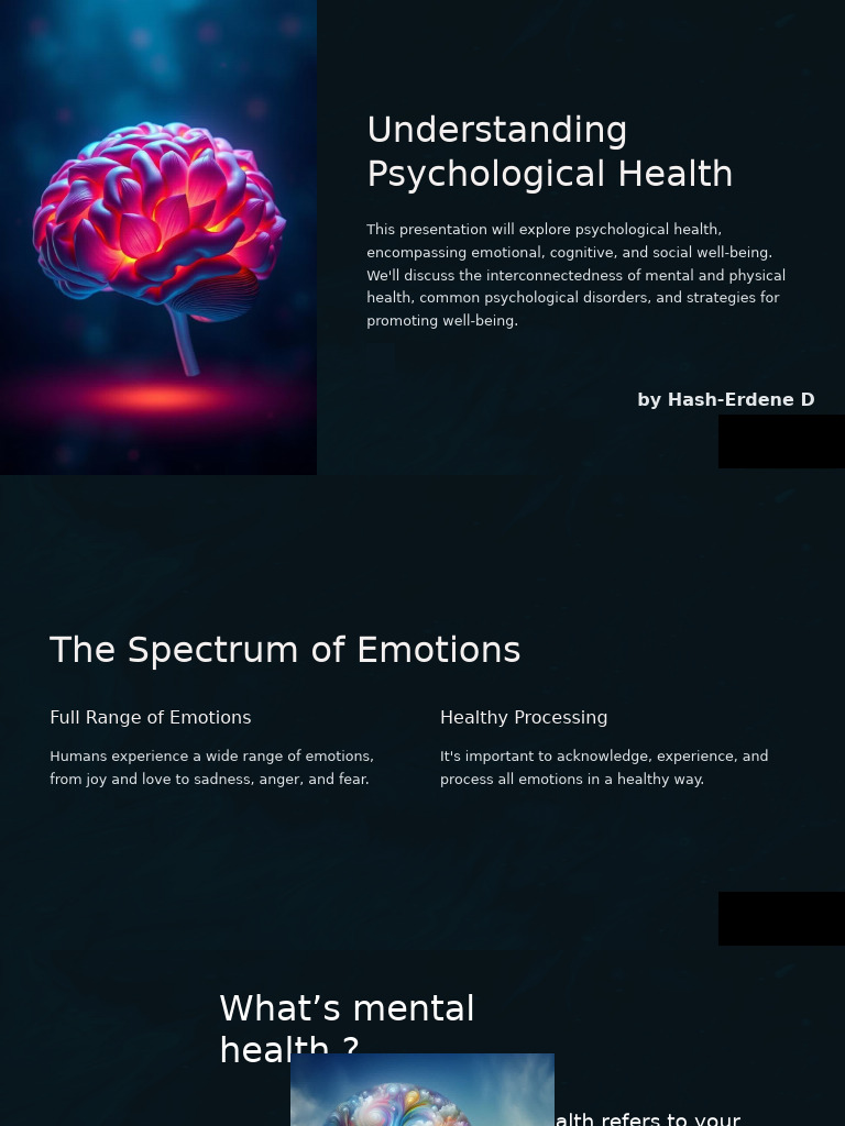 Understanding Psychological Health | PDF | Anxiety | Mental Disorder