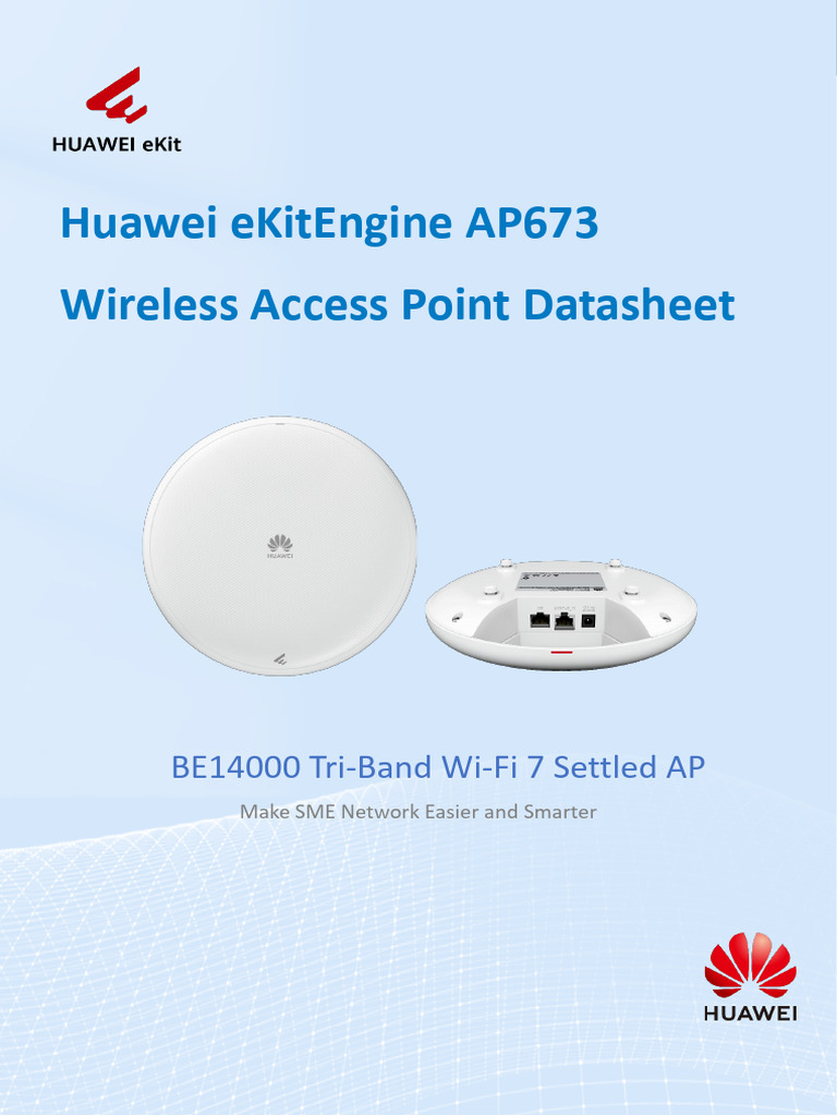 Huawei eKitEngine AP673 Wireless Access Point Datasheet | PDF | Wi Fi ...